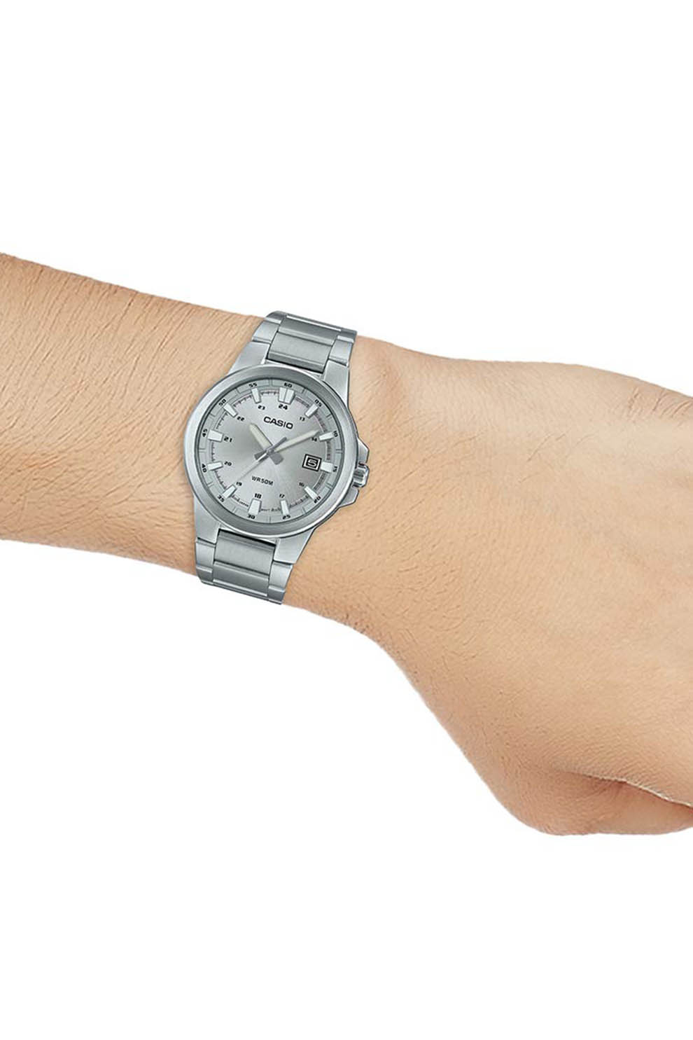 Casio, Ceas quartz de otel inoxidabil, Argintiu - eMAG.ro
