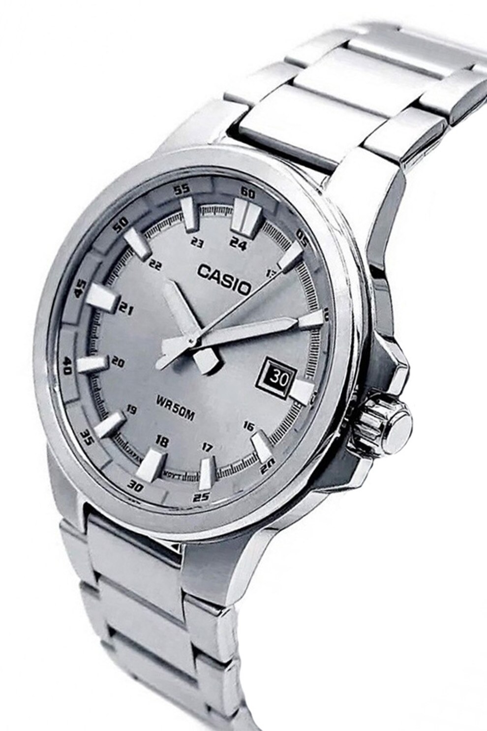 Casio, Ceas quartz de otel inoxidabil, Argintiu - eMAG.ro