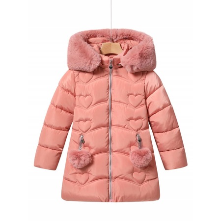 Geaca iarna pentru fetite, model Trend, culoare roz somon, marime 128 ...