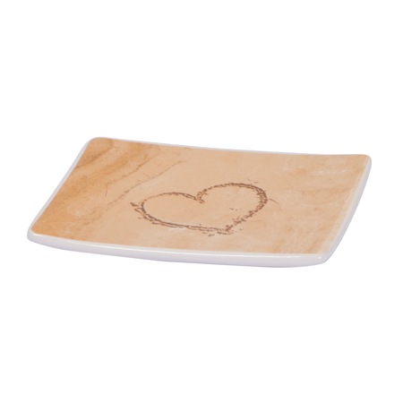 Керамична купа, Frandis, бяло/бежово, sable heart model 196272 - eMAG.bg