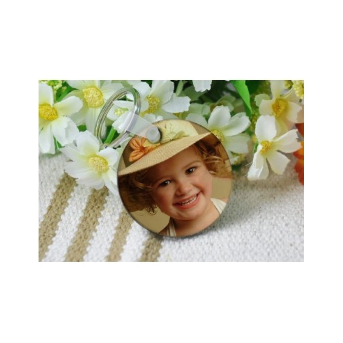 Breloc personalizat MDF sublimabil rotund, diametru 4.9 cm - eMAG.ro