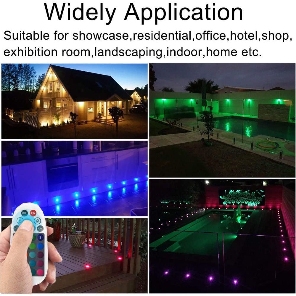 Set 10 Spoturi Led de podea, Incastrat, impermeabil, pentru curte, alee ...