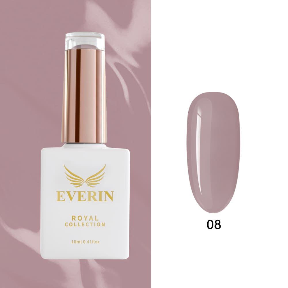 Oja semipermanenta Everin- Royal Collection 10ml- Nude mov 08 - eMAG.ro