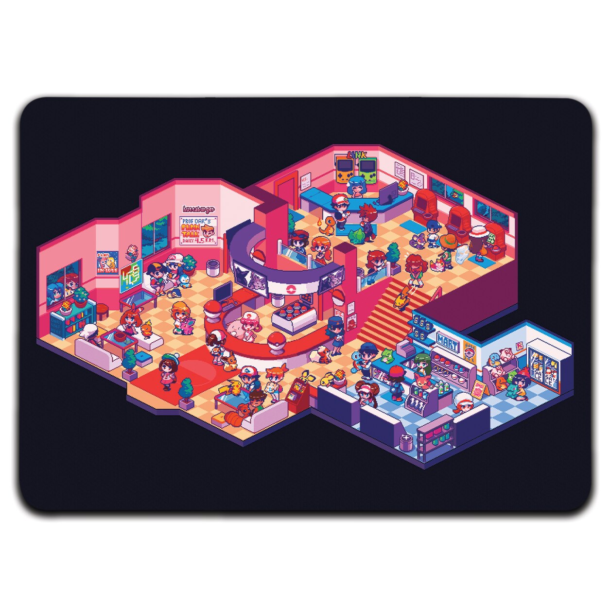 Egérpad Pokemon Center Pixel Art, Pokemon Center, Csúszásmentes talp ...