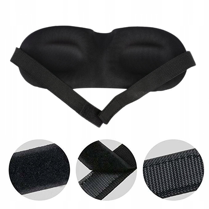 Masca de somn, Medi Sleep, Poliester, 0.23 kg, Negru - eMAG.ro