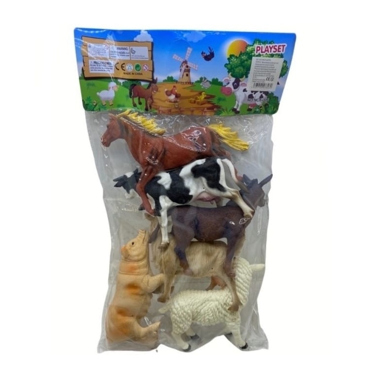 Set 6 figurine, Animale Domestice realiste, multicolor, 18 cm - 20 cm ...