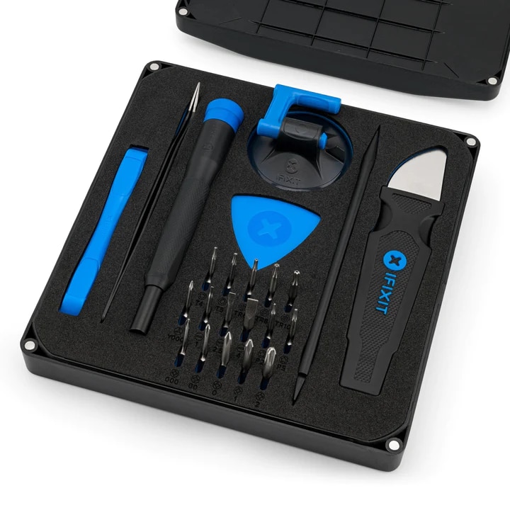 Setul de instrumente electronice esentiale, iFixit, Otel, Negru ...