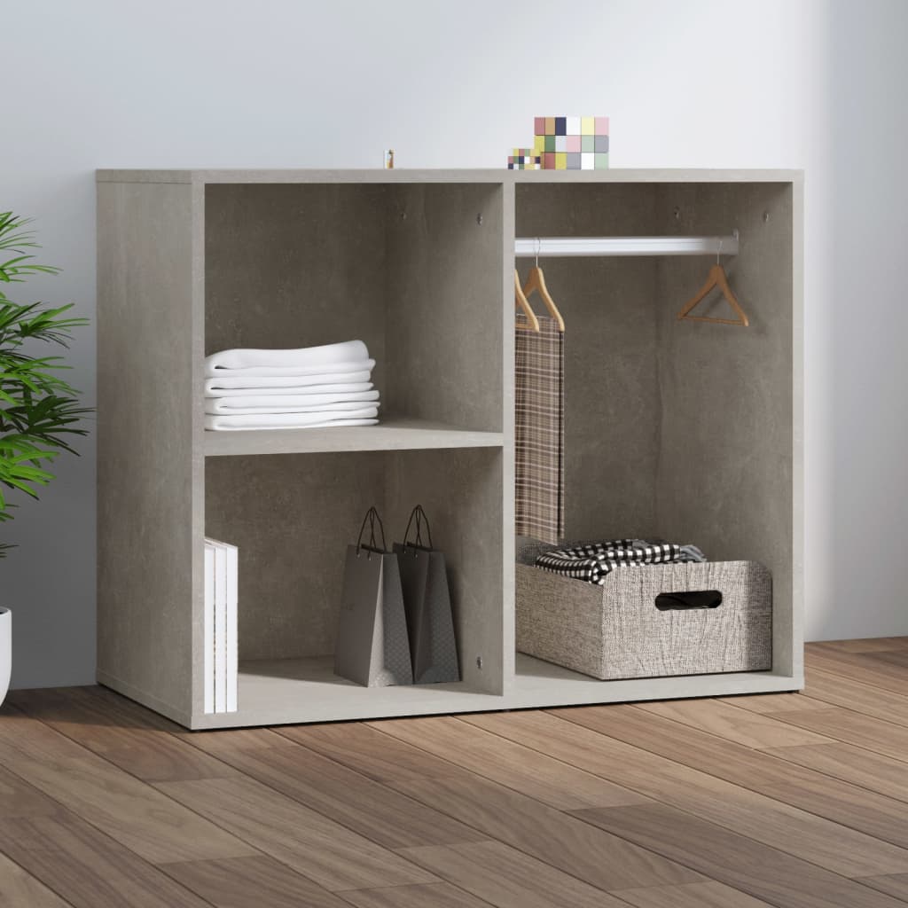 Dulap de dressing, gri beton, 80x40x65 cm, pentru Sufragerie, bucatarie ...