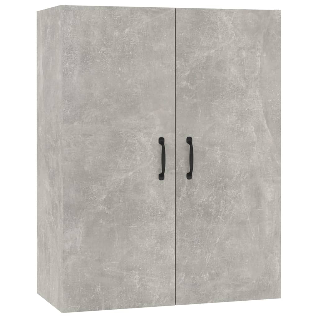 Dulap suspendat, gri beton, 69,5x34x90 cm, Design contemporan, lemn ...