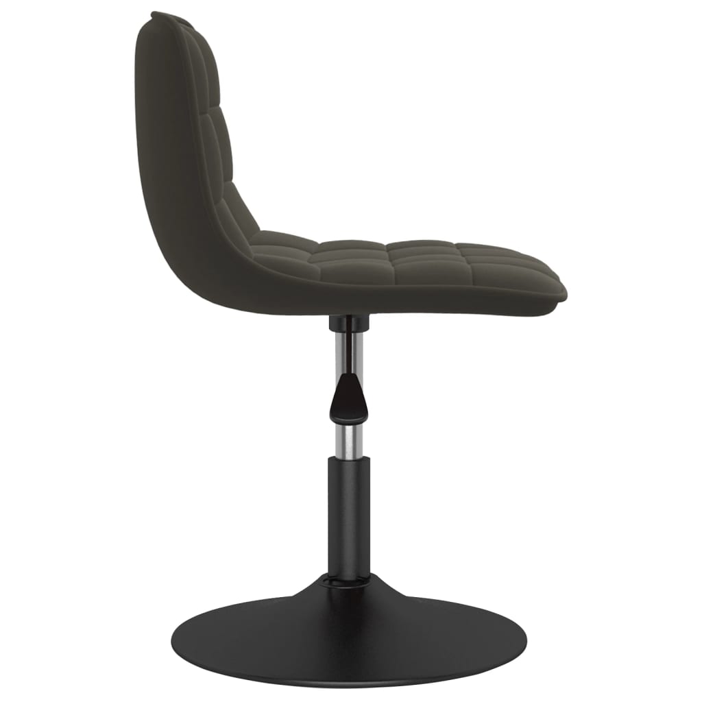 Set Scaune de masa pivotante, 2 buc., gri inchis, catifea, structura ...