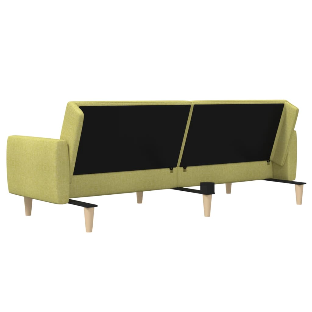 Canapea extensibila design convertibil cu 2 locuri, verde, material ...