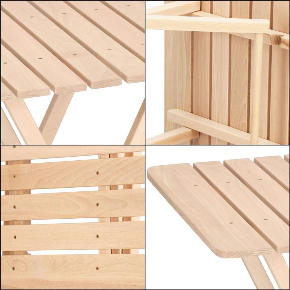 Set mobilier gradina, terasa, balcon, pliabil, lemn, 1 masa, 2 scaune ...