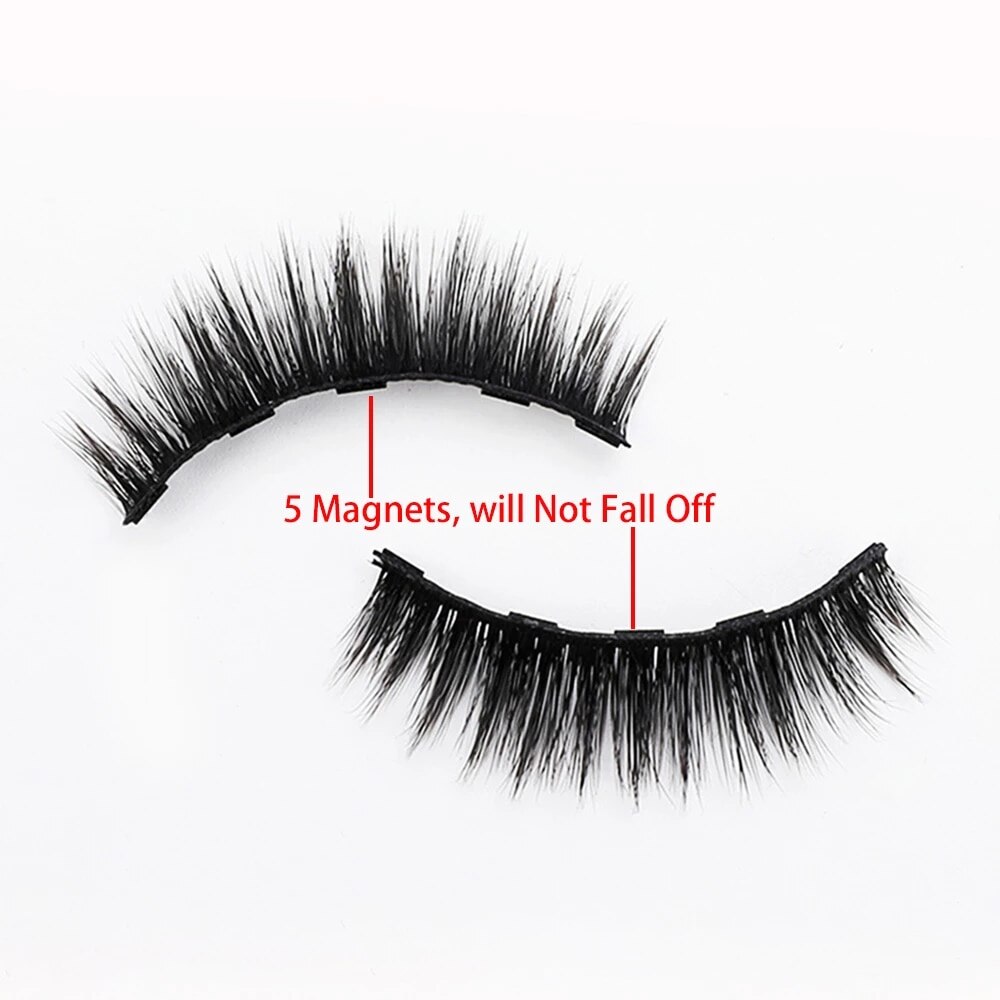 Set 8 gene false magnetice cu aplicator doua tuburi de eyeliner ...