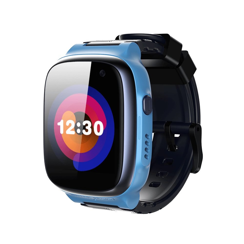Smartwatch copii 360 E1, Apeluri video 4G, Buton SOS, Albastru/Negru ...