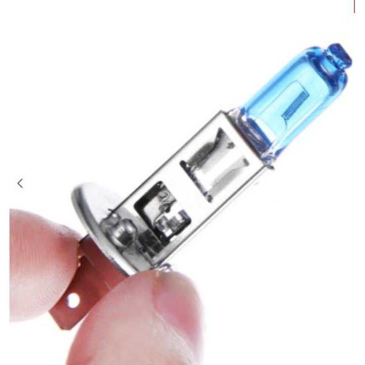 Set de 2 becuri halogen H1, 100W/bec, 12V, lumina alba 5000K - eMAG.ro