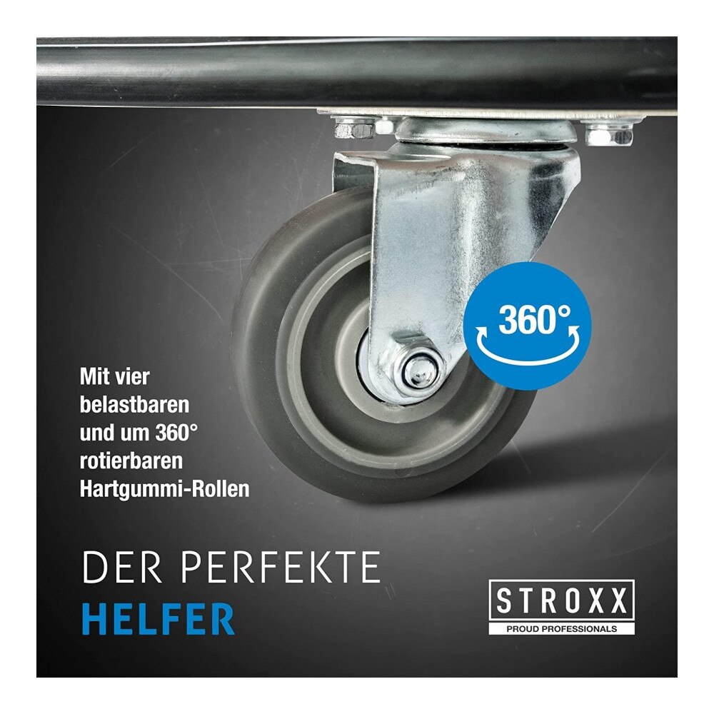 Platforma de transport cu roti STROXX, dimensiune 600 x 400 mm, cu 4 ...