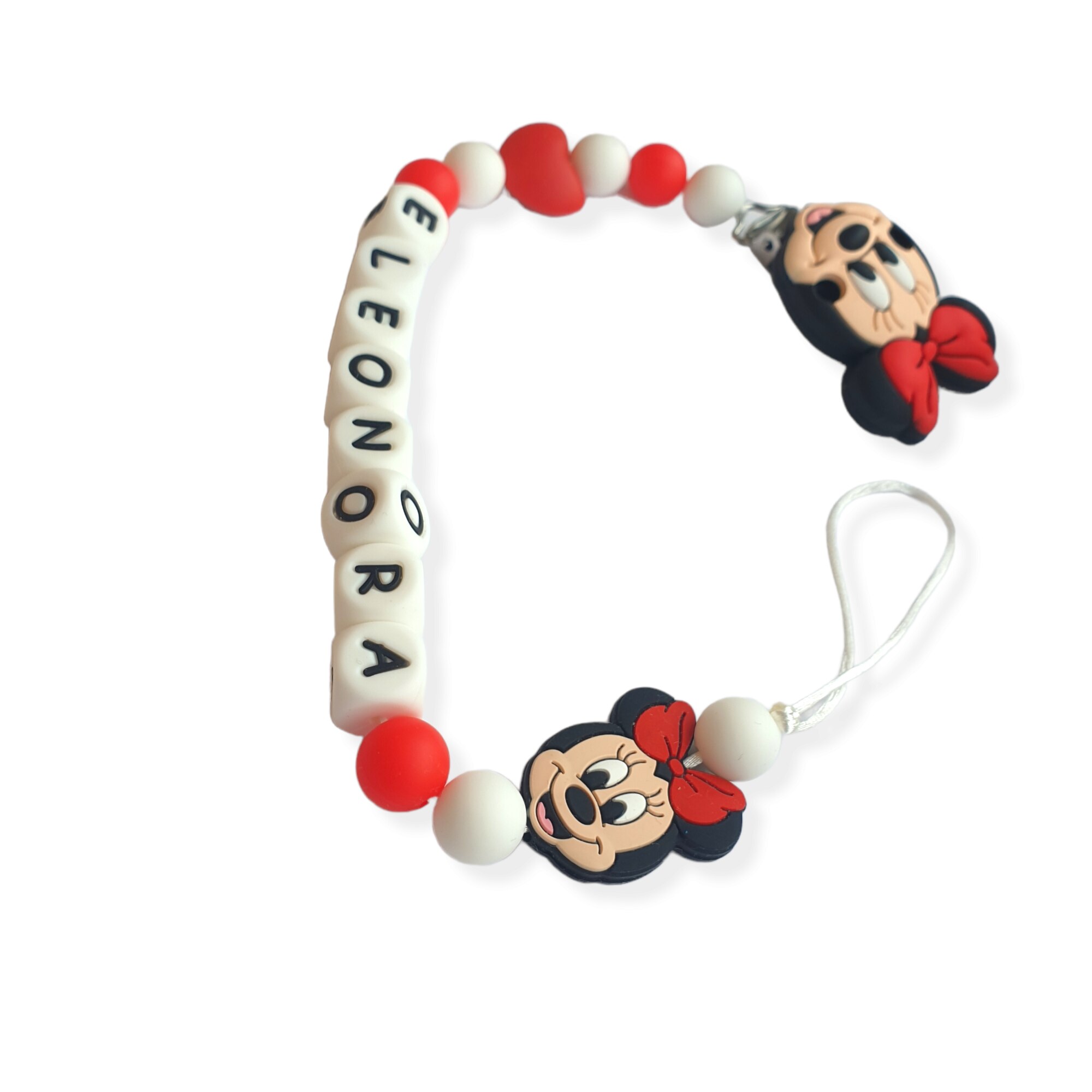 Lantisor personalizat pentru suzeta din silicon alimentar/ minnie R ...