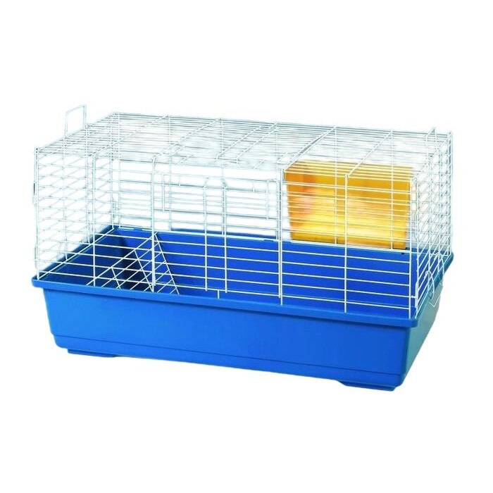 Cusca pentru rozatoare, Happet, 79 x 46 x 39 cm, Alb/Albastru - eMAG.ro