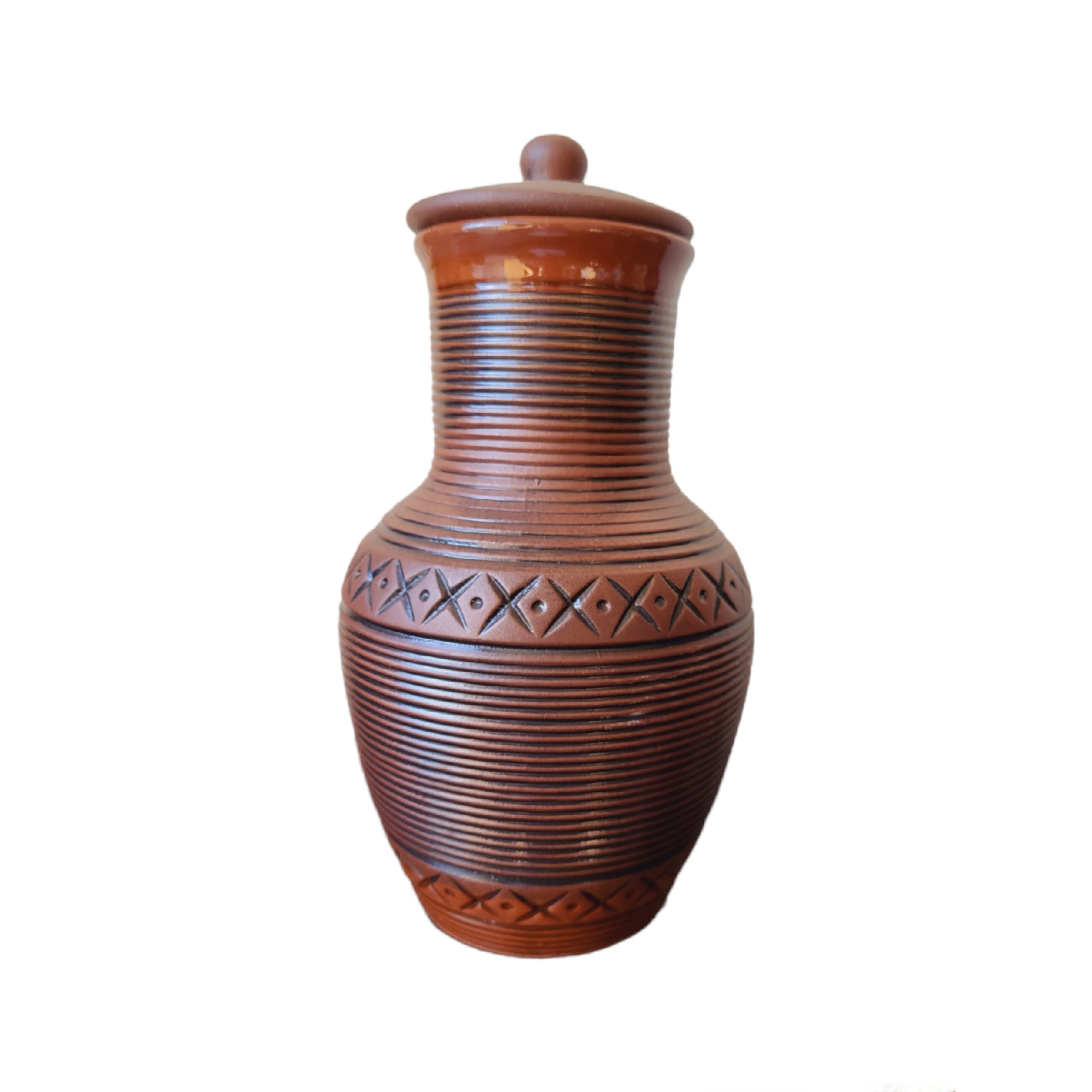 Set pentru vin Diveli, 1 Ulcior si 4 pahare, lut rosu, 2L/300 mlx4 ...