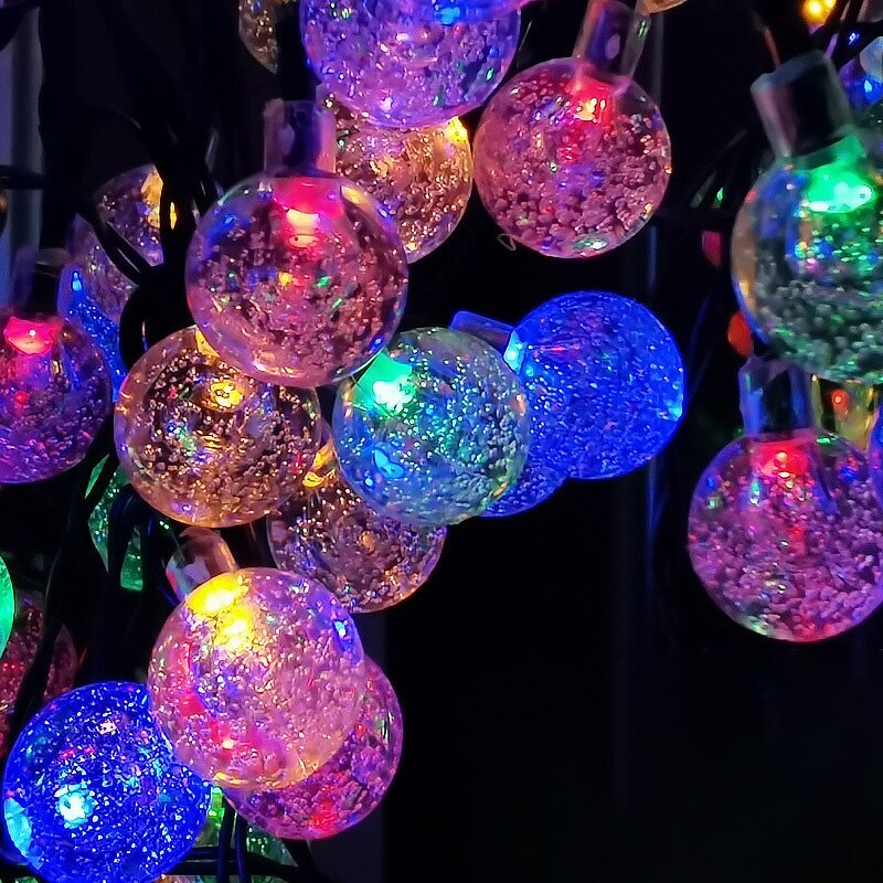 EDAR Crystal Globe LED telepítés, 10 M fekete vezetékkel, 50 izzó ...