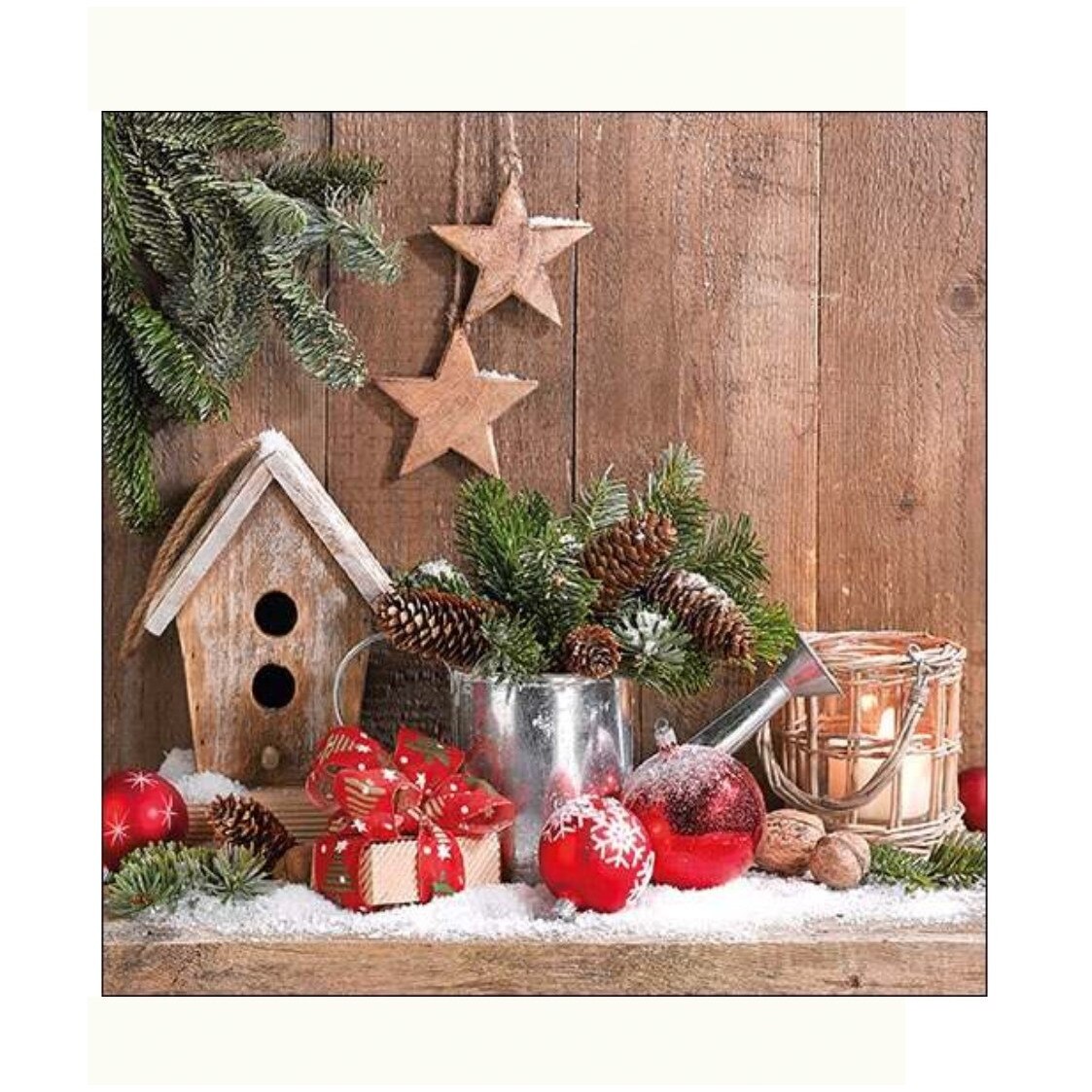 Servetele de masa, 20 buc/set, 33x33 cm, X-Mas Scene, Ambiente - eMAG.ro