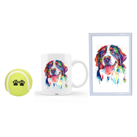 Set cadou personalizat pentru iubitorii de animale, cana ceramica alba ...