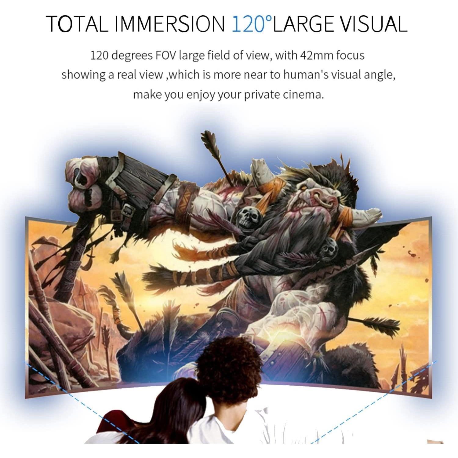 Ochelari VR cu casti integrate, realitate virtuala pentru filme 3D ...