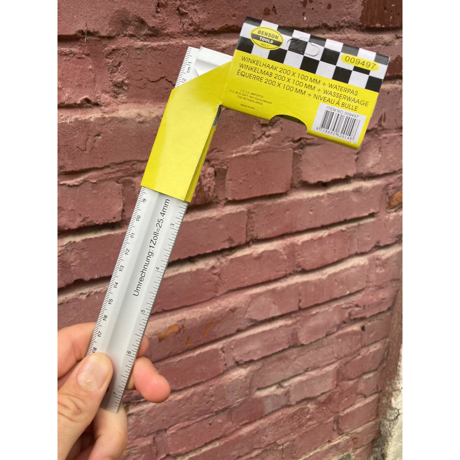 Echer metalic cu nivel cu bula de aer 200 x 100 mm, brand Thomas - eMAG.ro