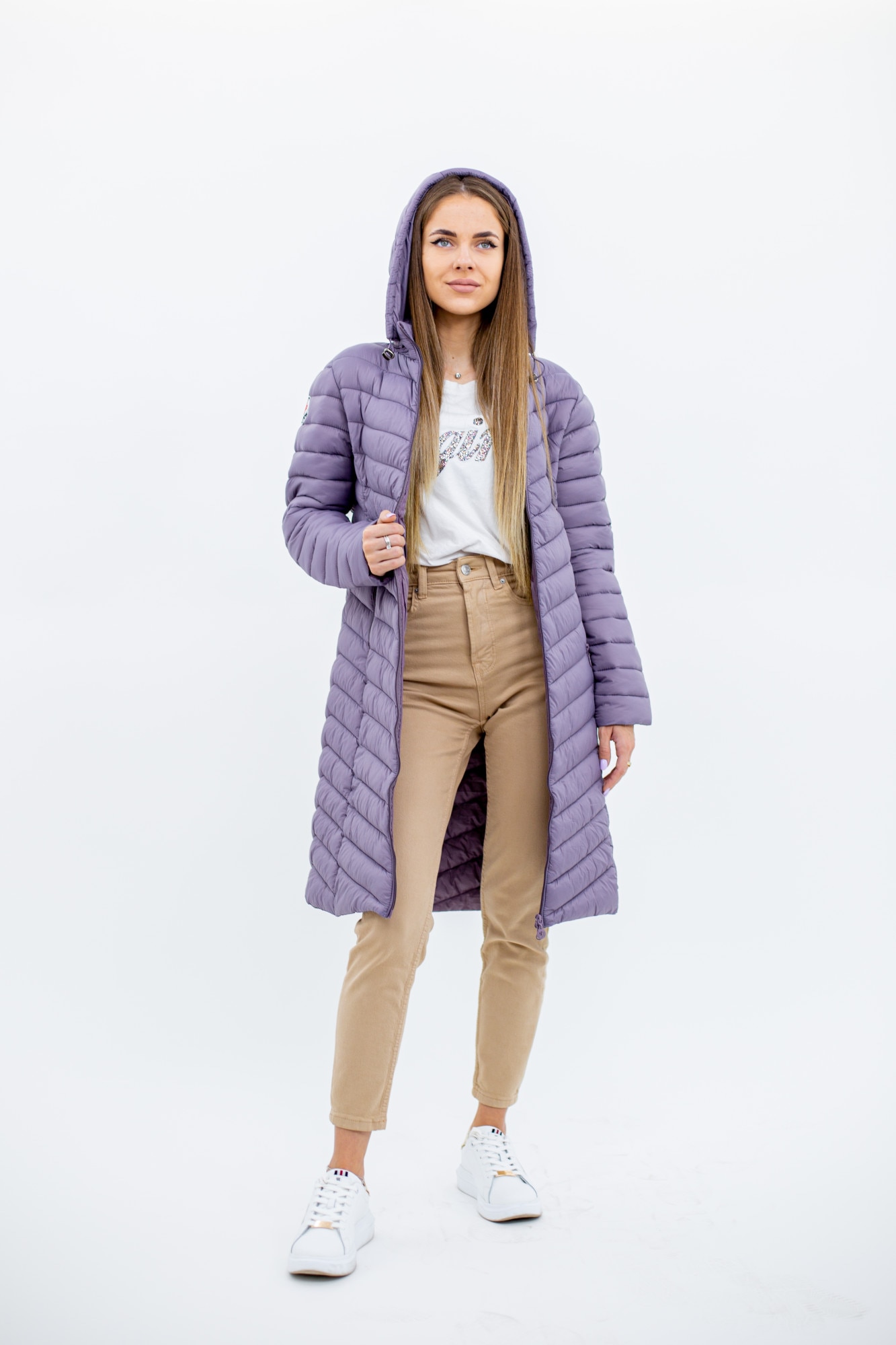 Jacheta dama lungime medie 2041, Lila, XL - eMAG.ro