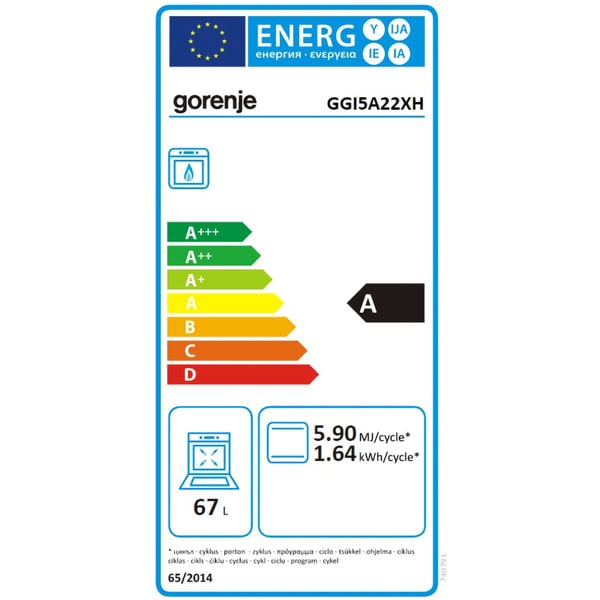 Aragaz GORENJE GGI5A22XH, 4 arzatoare, gaz, L 50 cm, Inox - eMAG.ro