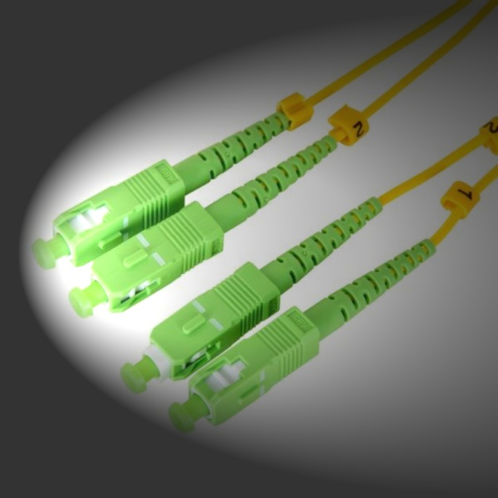 Cablu retea dublu, Fibra optica pentru internet, 3 m, Verde - eMAG.ro