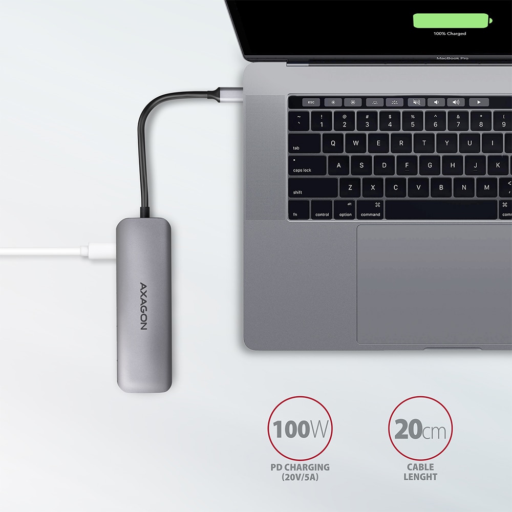 Hub USB AXAGON HMC-5 Combo 5in1, Cablu USB-C - eMAG.ro