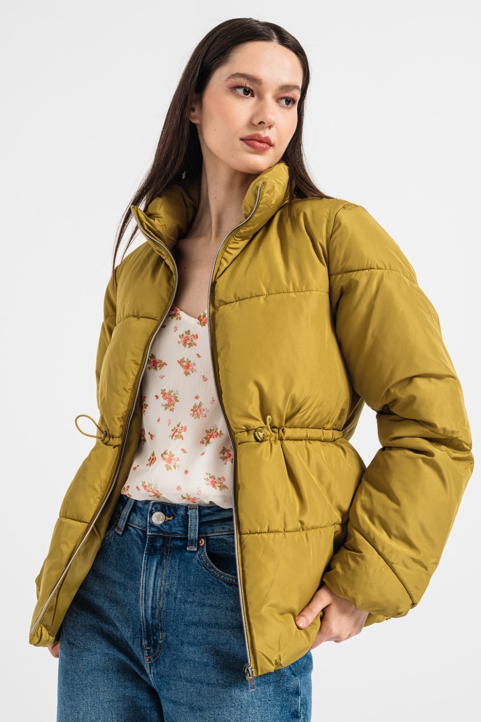 JdY, Geaca parka cu vatelina Luna, Verde masliniu, M - eMAG.ro