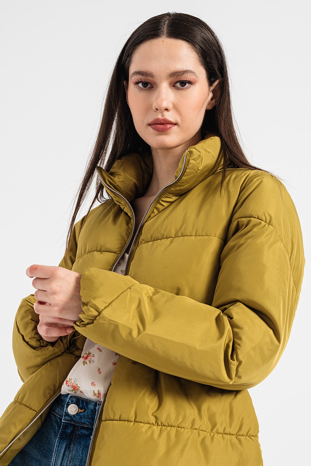 JdY, Geaca parka cu vatelina Luna, Verde masliniu, M - eMAG.ro