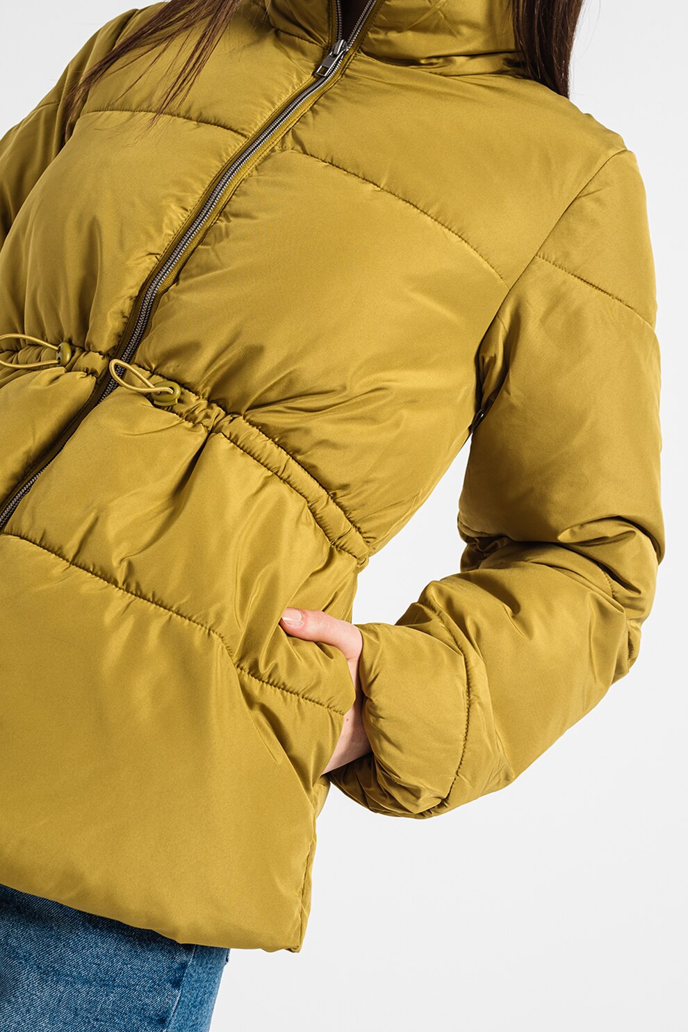 JdY, Geaca parka cu vatelina Luna, Verde masliniu, M - eMAG.ro