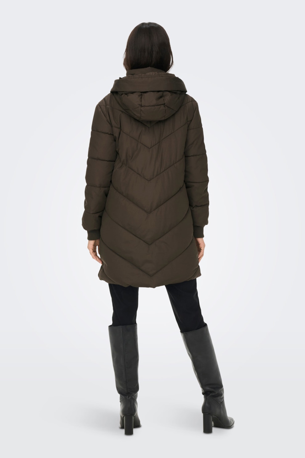 JdY, Geaca lunga cu vatelina Skylar, Maro inchis, XS - eMAG.ro