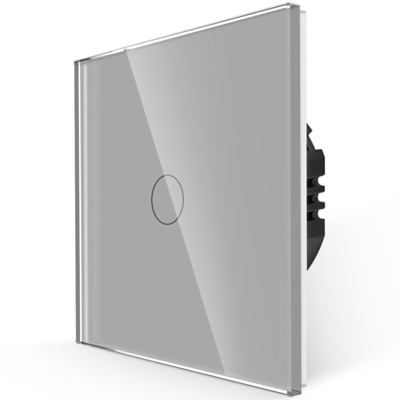 Intrerupator simplu cu touch LUXION, 500W, Sticla, Gri - eMAG.ro