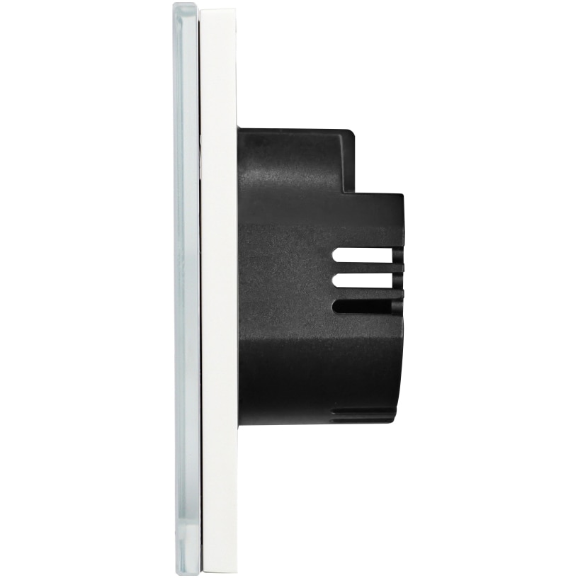 Intrerupator dublu cu touch LUXION, 500W, Sticla, Alb - eMAG.ro