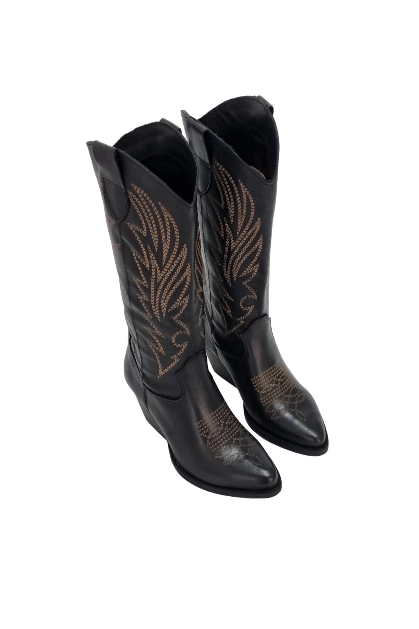 Ciocate dama din piele naturala, Toc mediu, Negru, Once, A2TT Laser, 37 ...