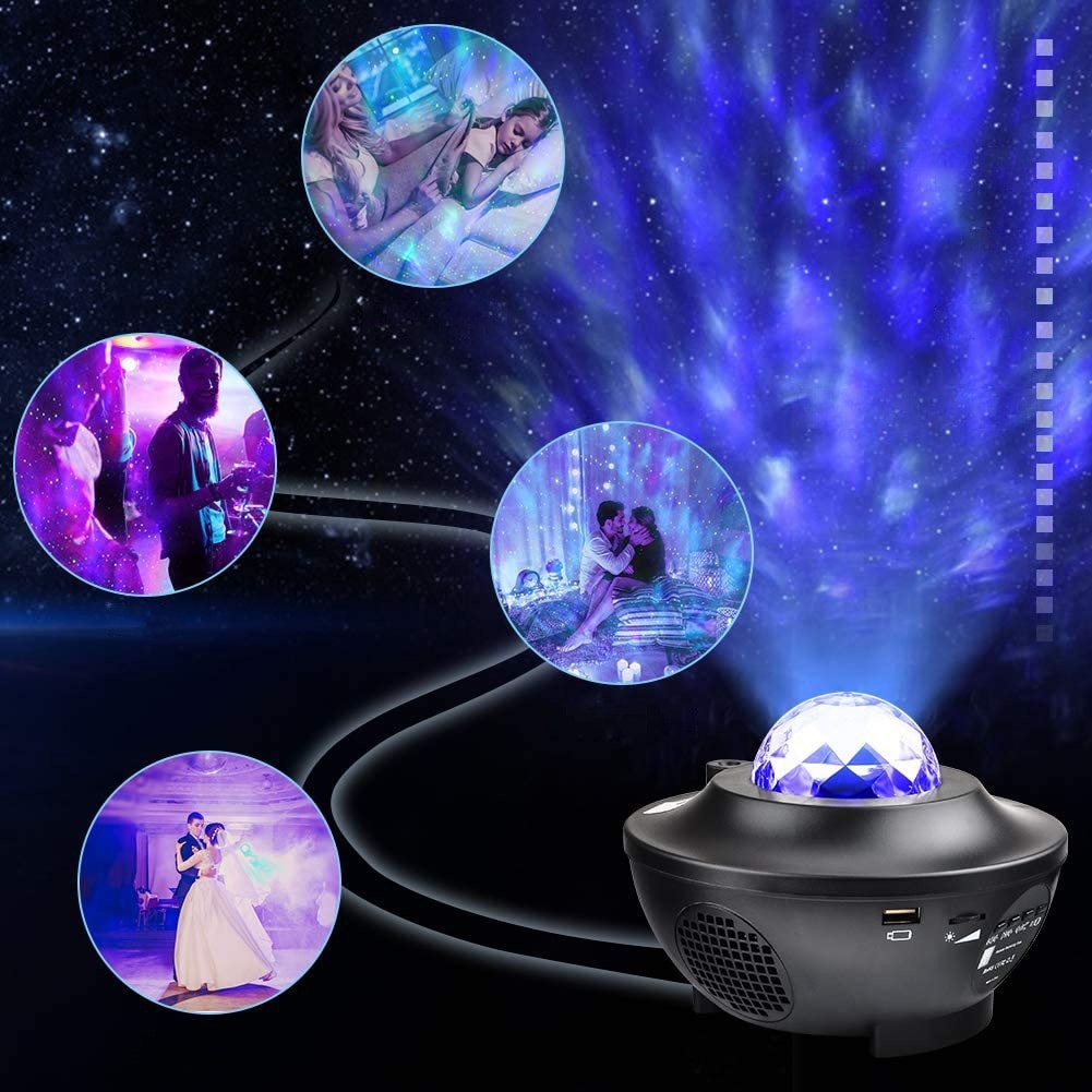 Lampa de veghe, Portabila, control prin Bluetooth, Telecomanda, Boxa ...