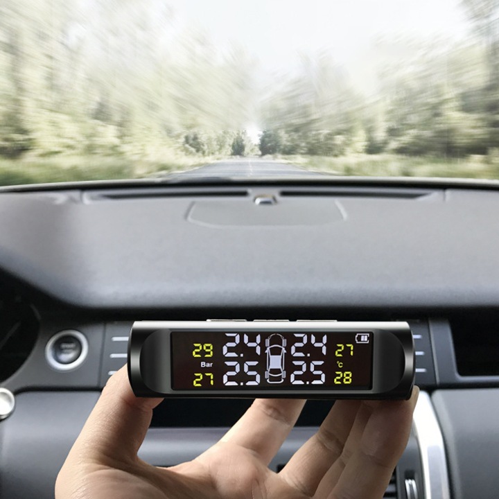 Sistem extern de monitorizare presiune anvelope masina, fara fir cu ...