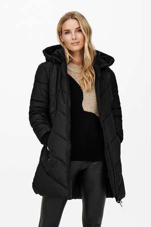 JdY, Geaca lunga cu vatelina Skylar, Negru stins, S - eMAG.ro