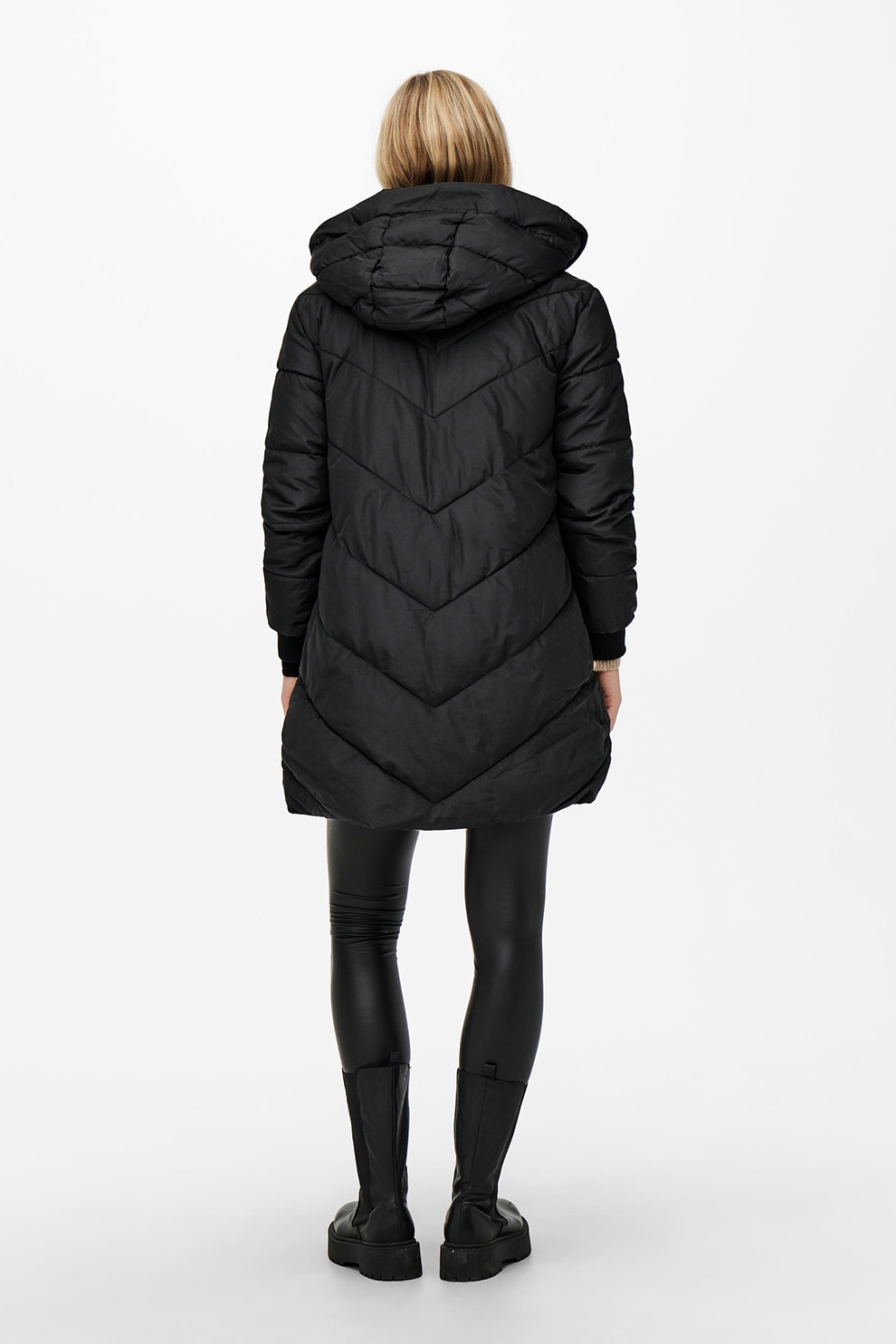 JdY, Geaca lunga cu vatelina Skylar, Negru stins, S - eMAG.ro