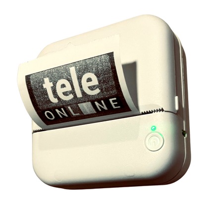 Mini imprimanta wireless, TeleOnline, Pentru poze/autocolante, Alb - eMAG.ro