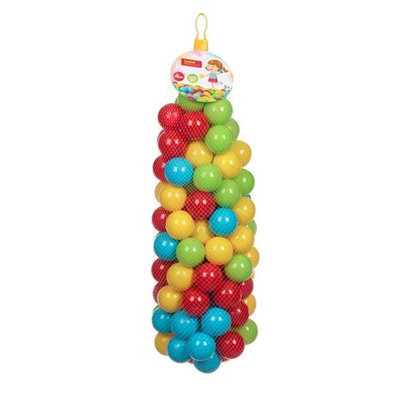 Set de 100 de bile din plastic, diametru 6 cm, multicolor - eMAG.ro