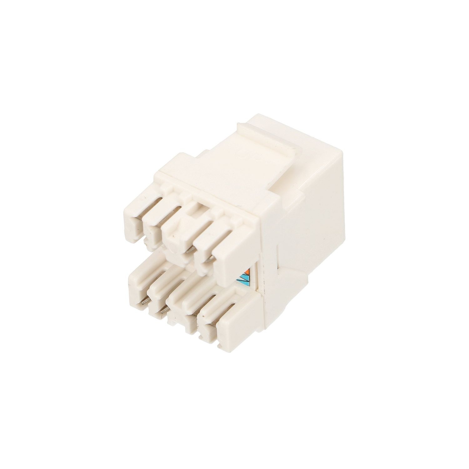 Keystone модулен конектор Extralink, Cat5e, UTP, RJ-45, пластмаса, бял ...