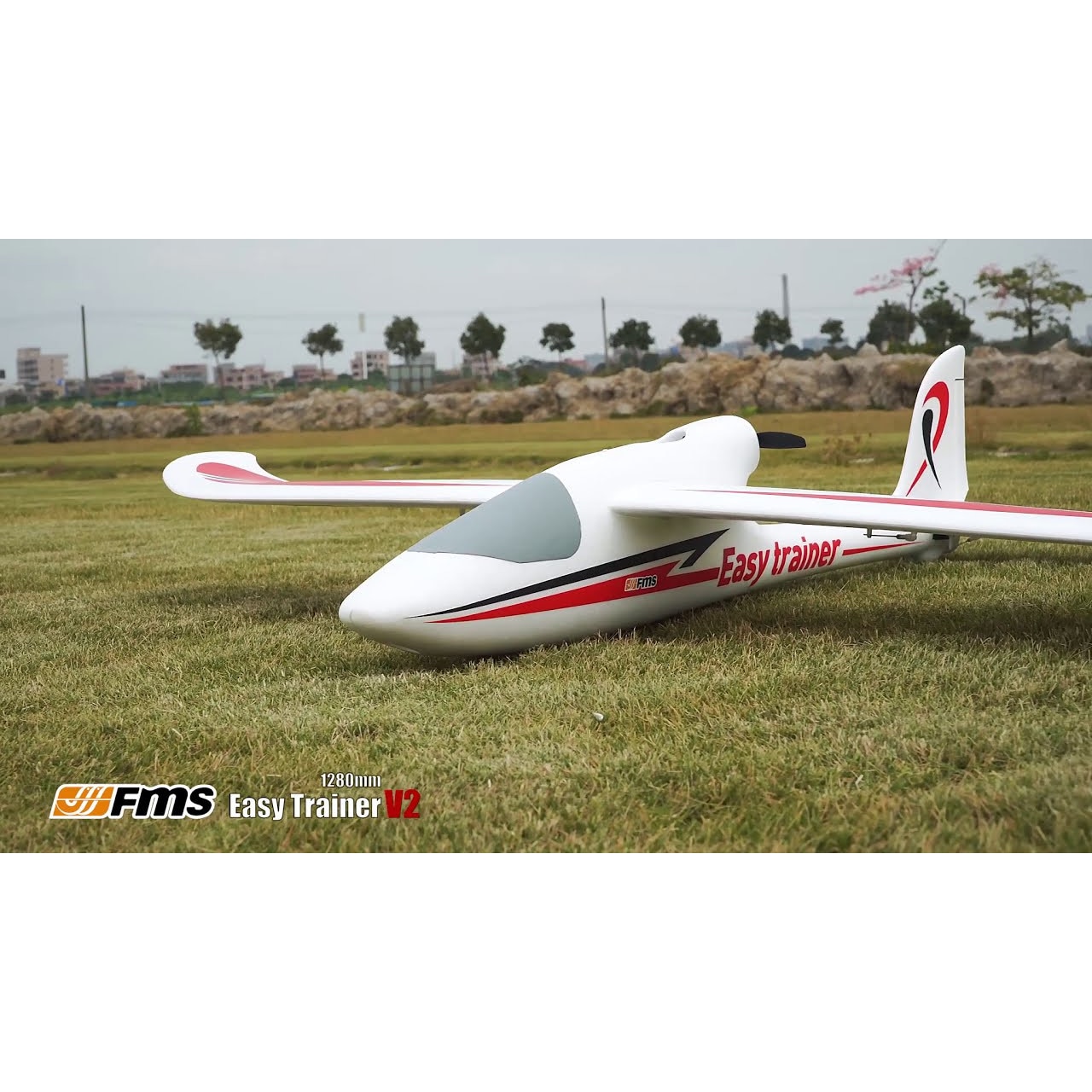 Авиомодел FMS, EASY TRAINER V2 RTF, Напълно оборудван, За начинаещи, С ...