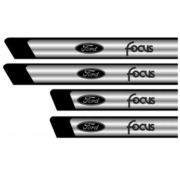 Set 4 stickere protectie praguri pentru Ford Focus v1, Creative Rey ...