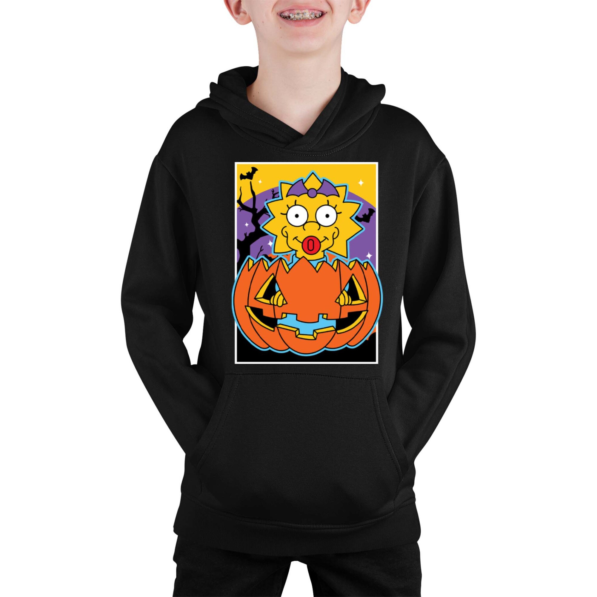 Hanorac copii Halloween Tralala The Simpsons Maggie Simpson 03, Negru ...