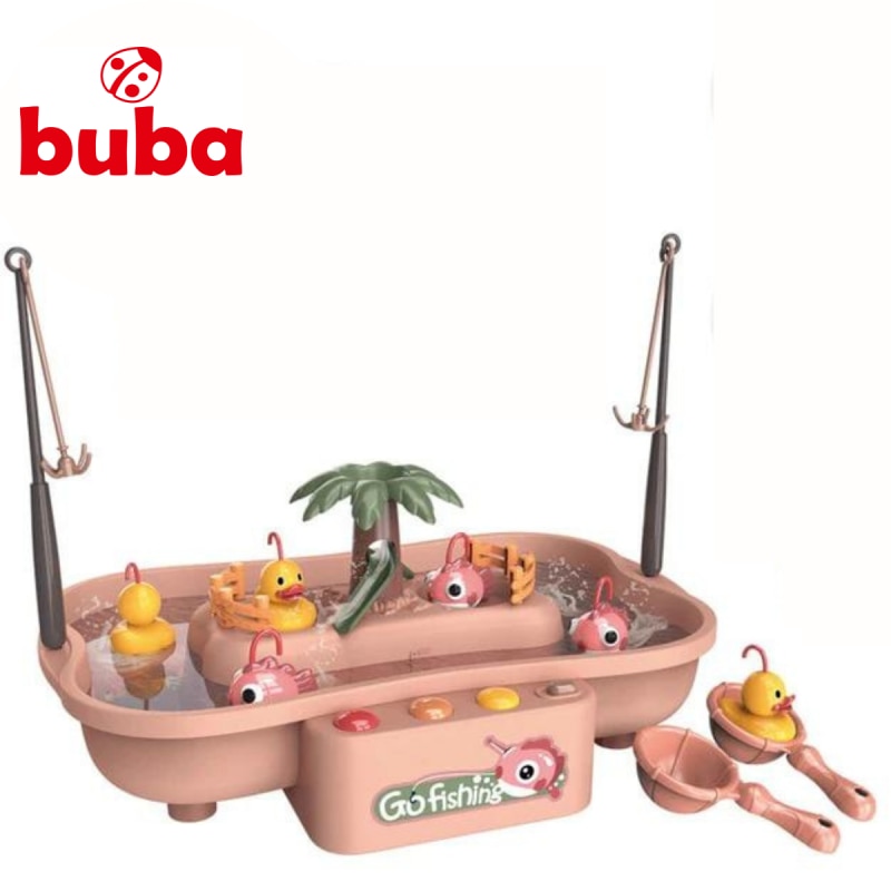 Комплект за риболов Buba Go Fishing 889-194, рибки, розов - eMAG.bg